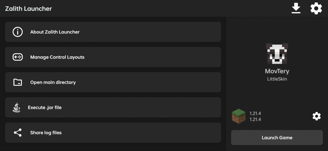 Zalith Launcher - Minecraft Java on Your Android Phone - Playdown Games